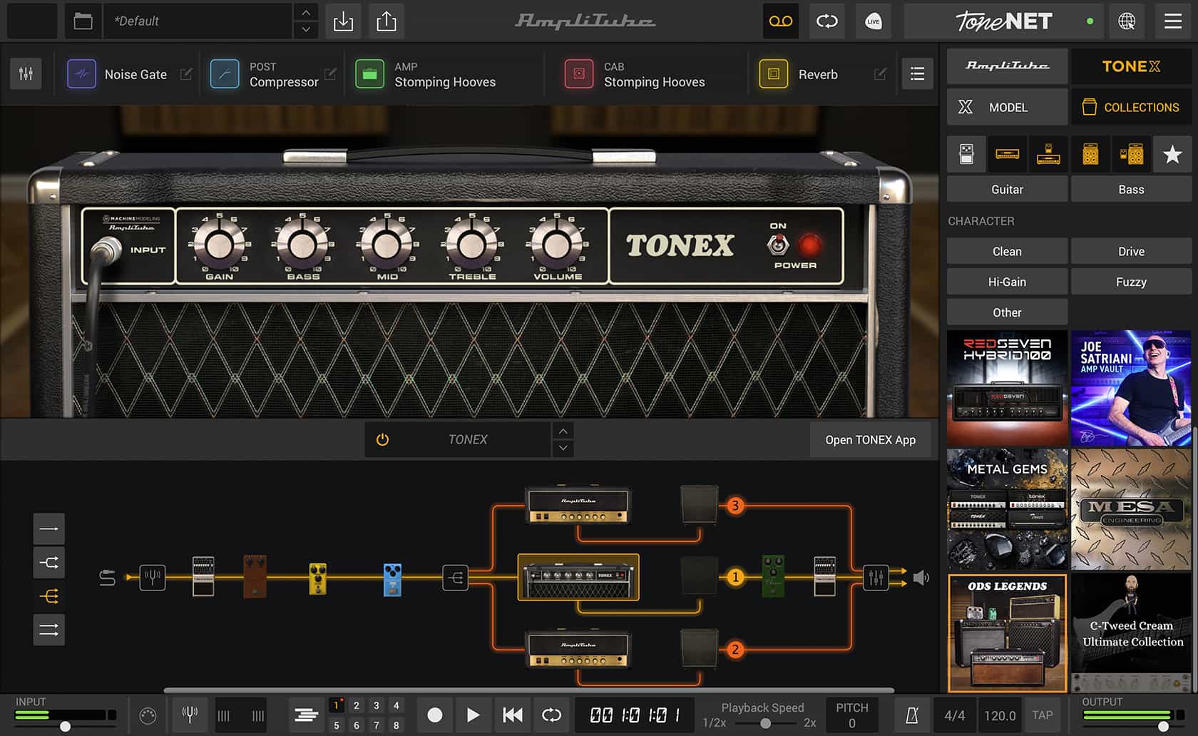 AmpliTube 5 amp simulation and guitar gear modeling software