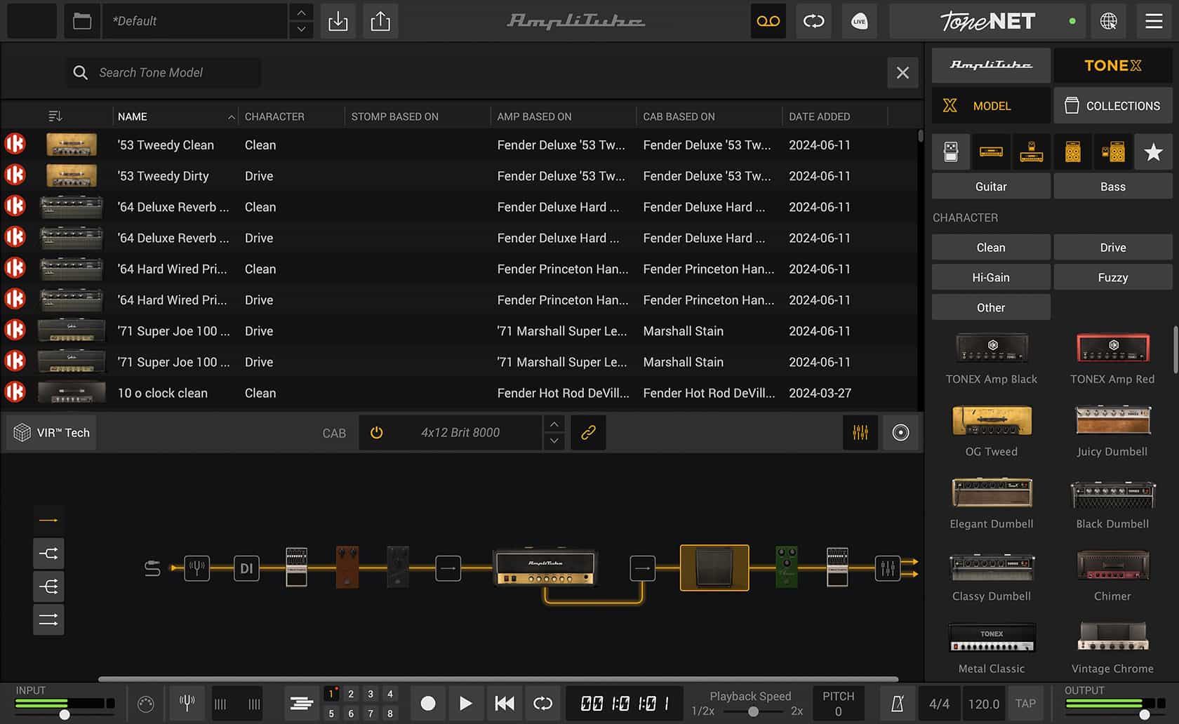 AmpliTube 5 amp simulation and guitar gear modeling software