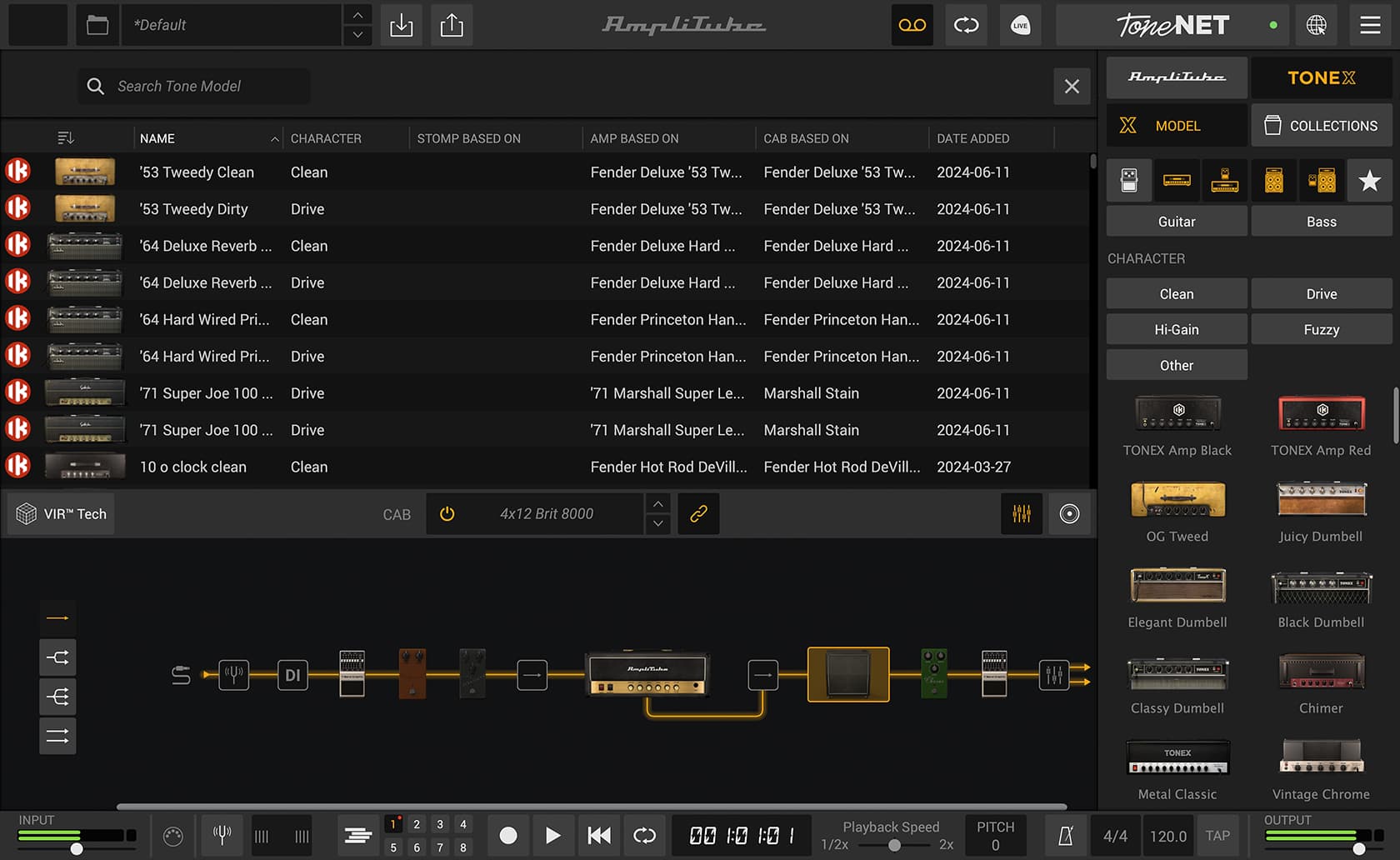 AmpliTube 5 amp simulation and guitar gear modeling software