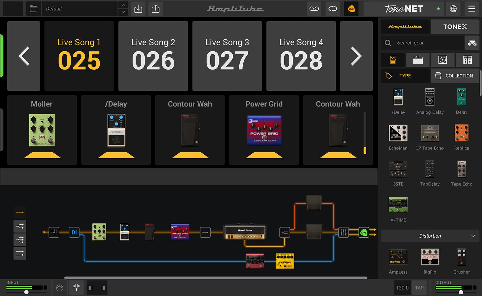 AmpliTube 5 amp simulation and guitar gear modeling software
