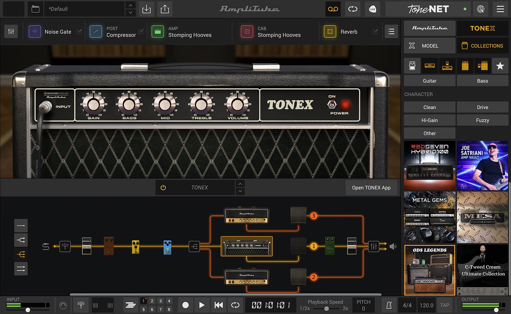 AmpliTube 5 amp simulation and guitar gear modeling software