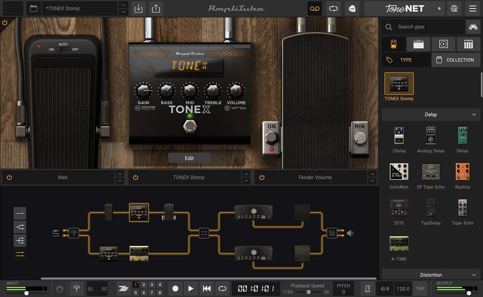 AmpliTube 5 amp simulation and guitar gear modeling software