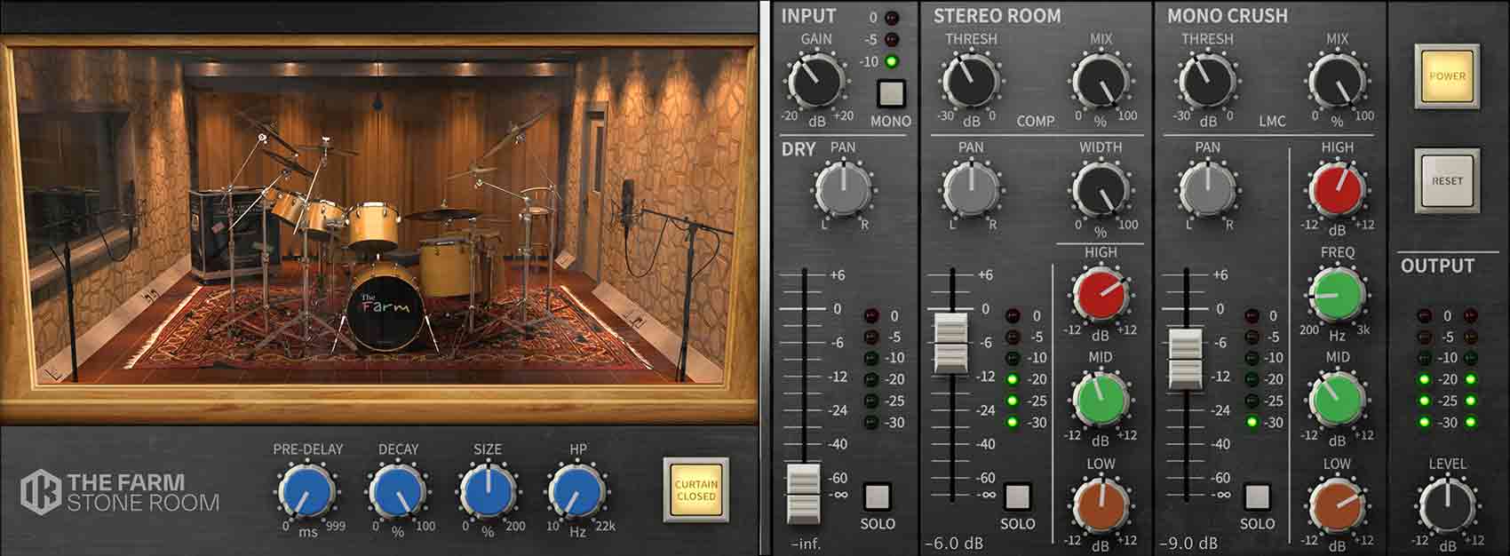 The Farm Stone Room Studio Reverb - Four walls that rocked ′80s drum tracks