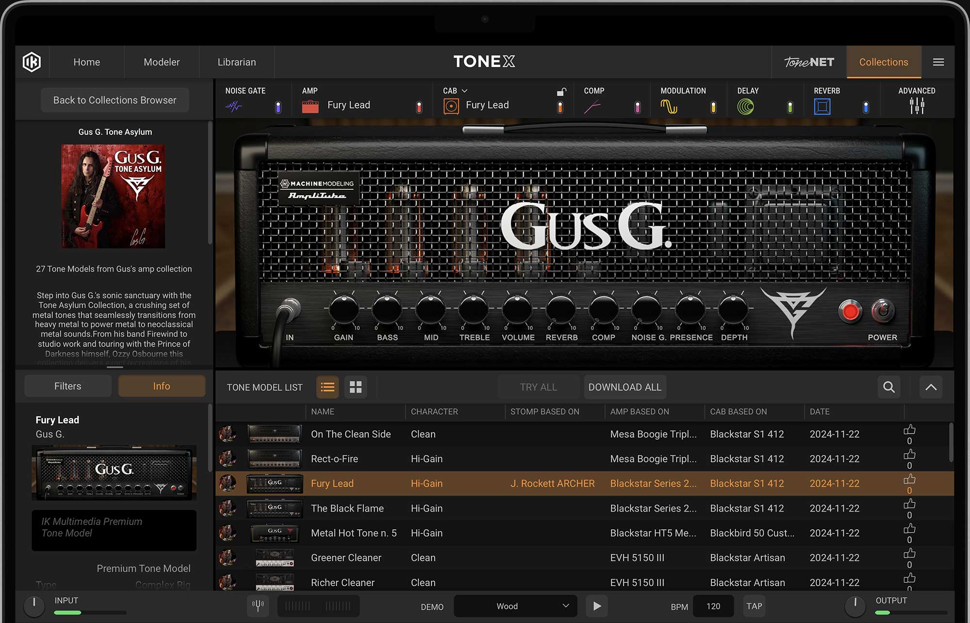 Gus G. Tone Asylum Collection for TONEX