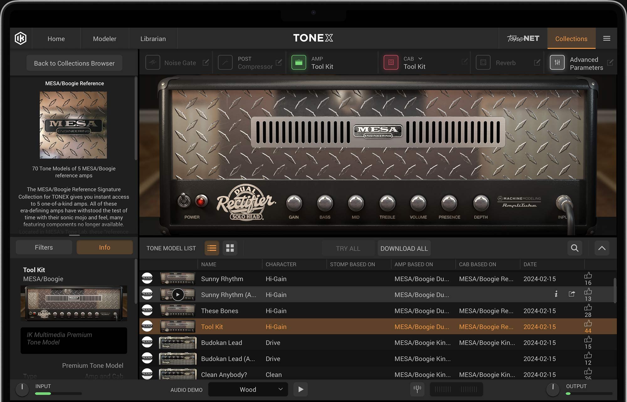 MESA/Boogie Reference Signature Collection for TONEX